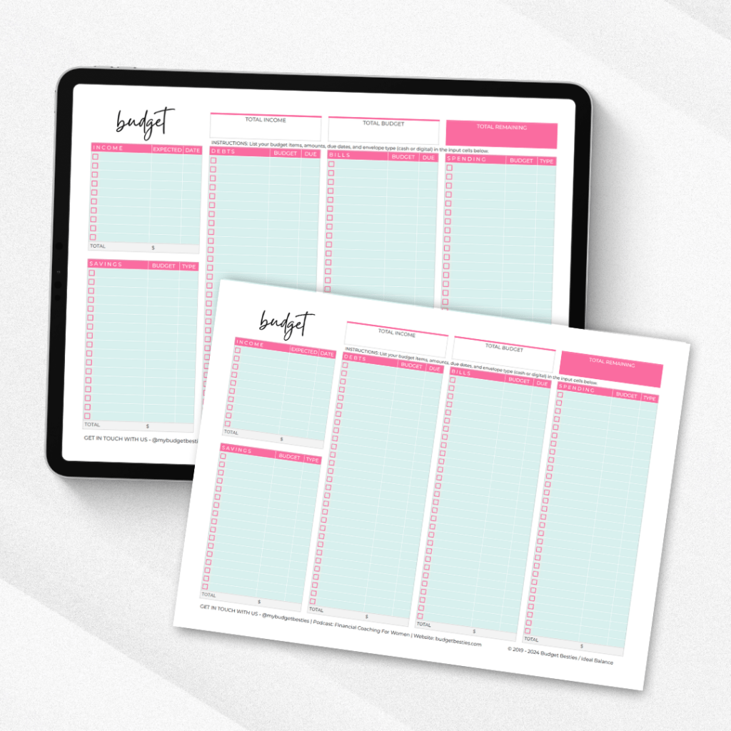 Best Budget Template to Organize Your Money | Budget Besties